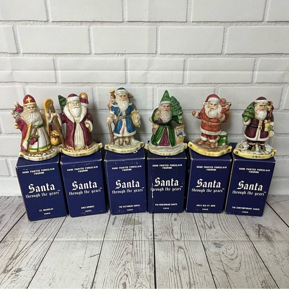 Holiday | Vintage 199 Santa Through The Years Complete Set Of 6 ...